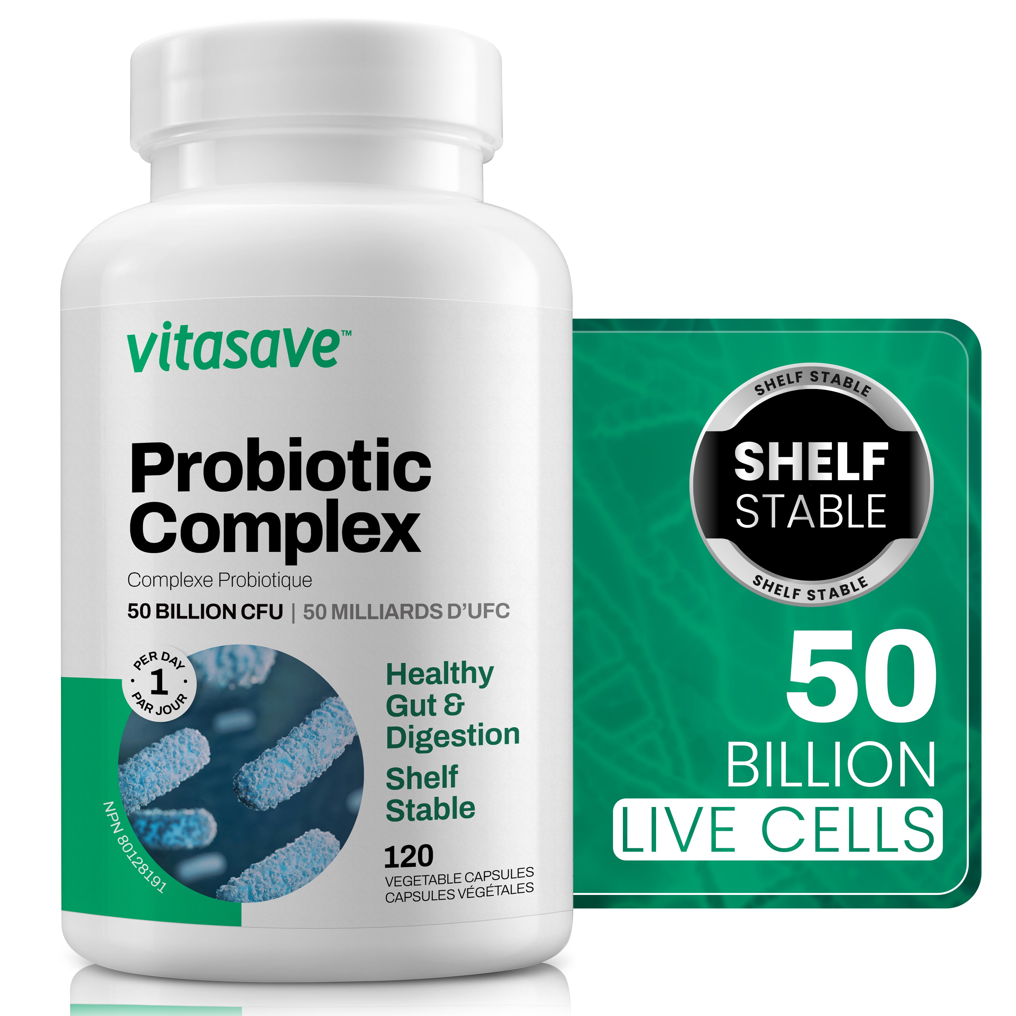 Buy Vitasave Probiotic Complex 50 Billion - Shelf Stable Capsules for ...