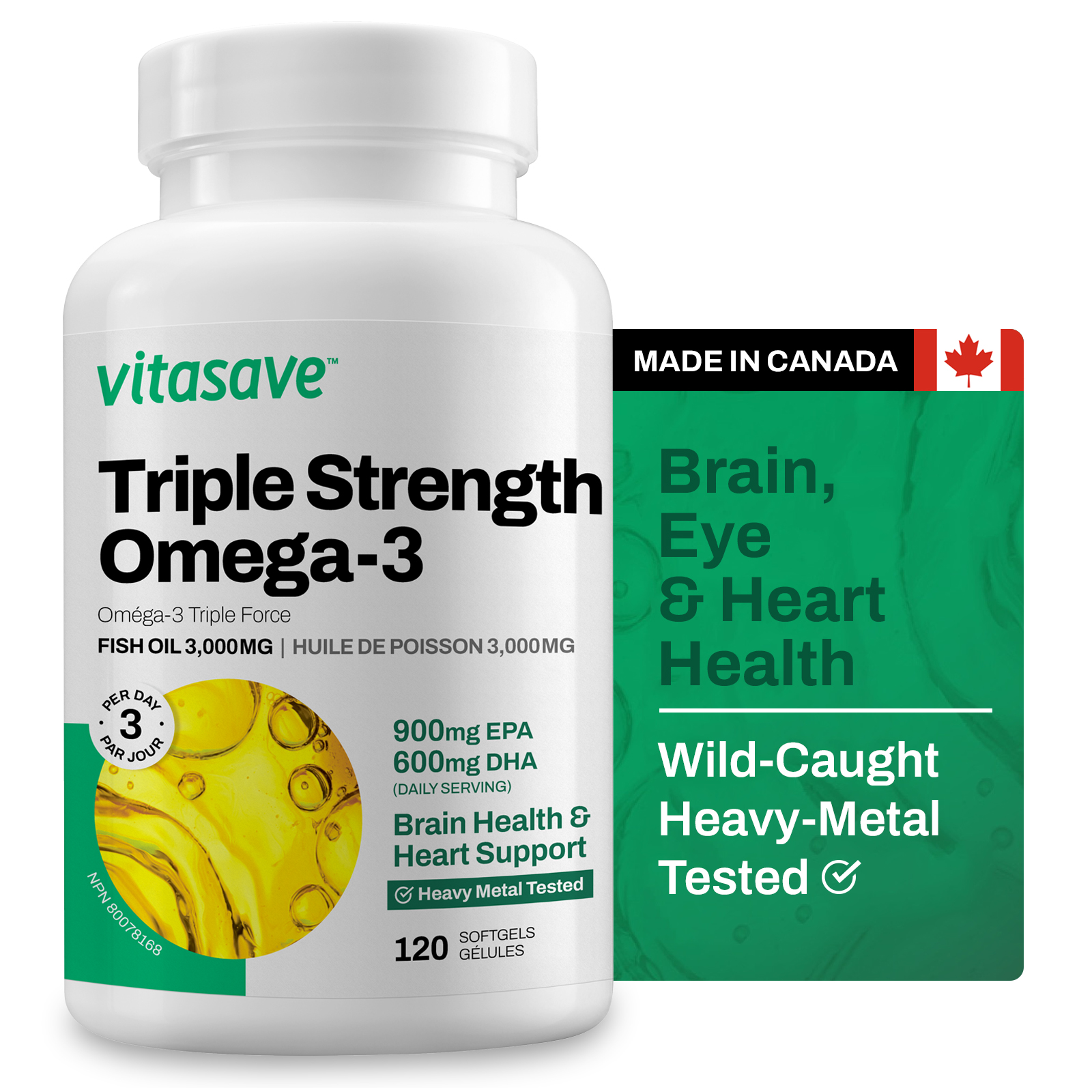 Vitasave Omega-3 Triple Strength for Heart Health