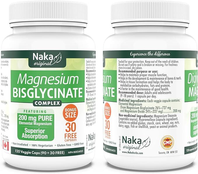 Shop Naka Magnesium Bisglycinate Complex BONUS SIZE