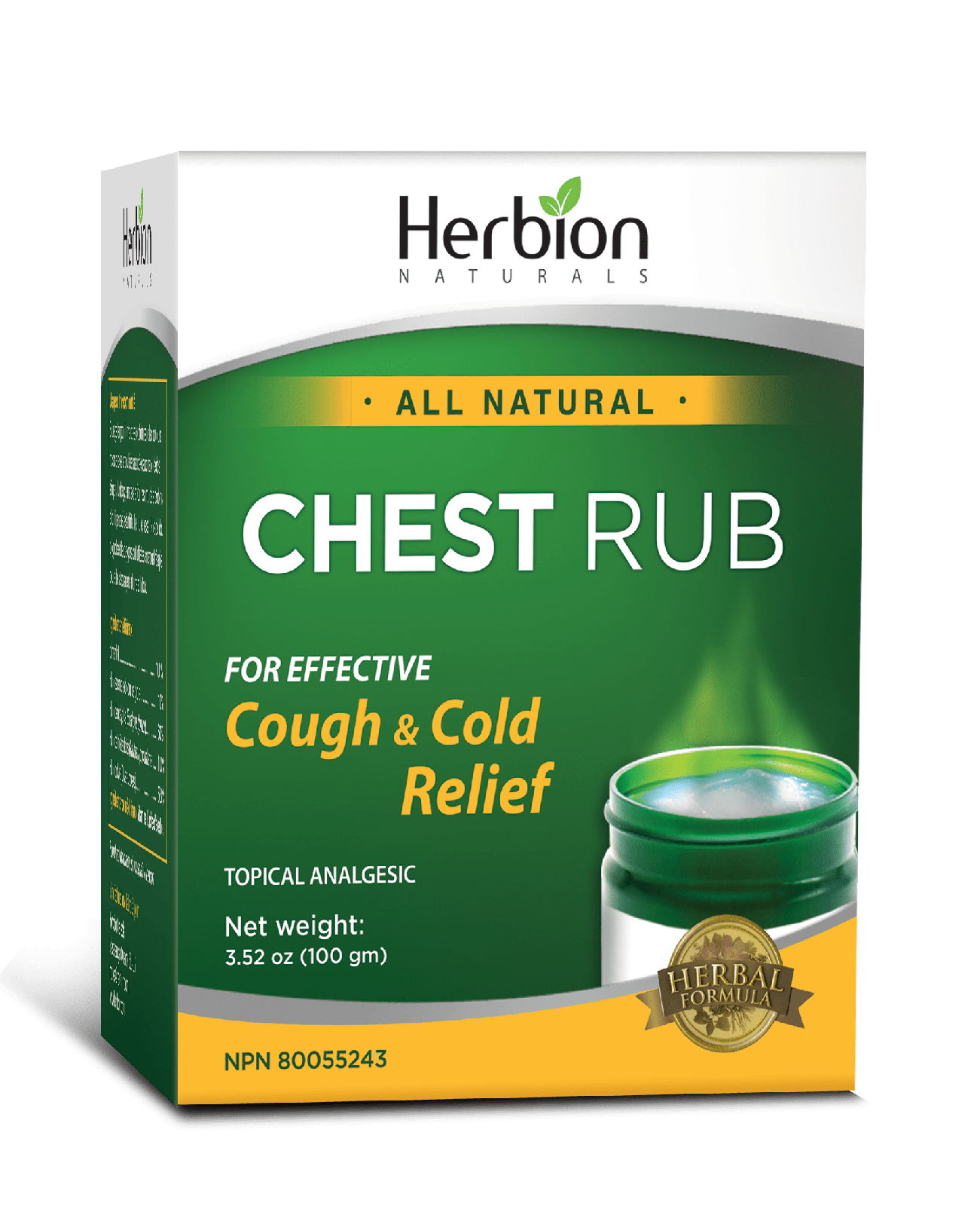 Buy Herbion Naturals Chest Rub (100 g) for $13.49 CAD - Vitasave