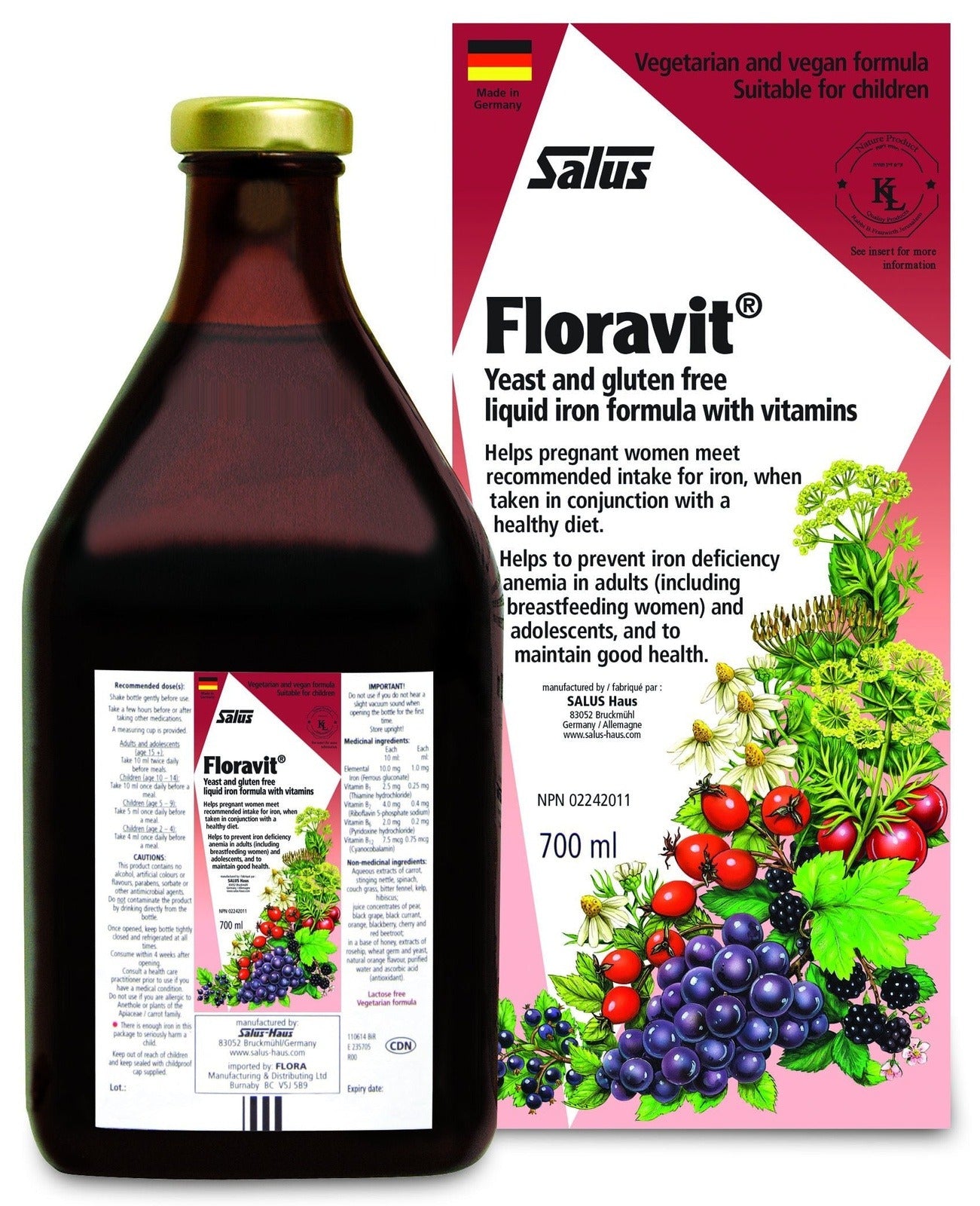 Buy Salus Floravit Yeast and Gluten-Free Iron Liquid Formula for $41.39 ...